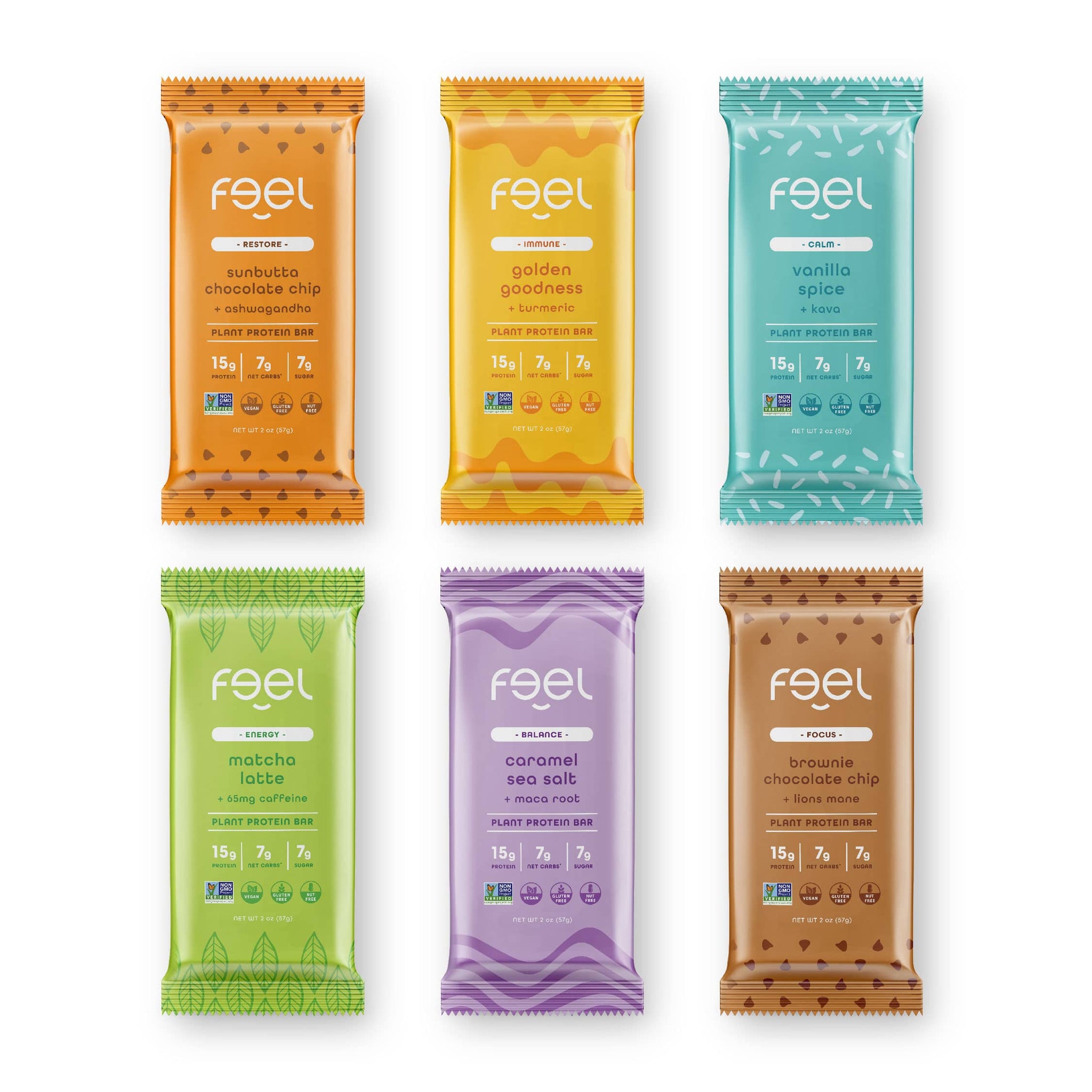 Feel Bars - Functional Vegan Protein Bars - Variety Pack 🥇 – The Feel Bar